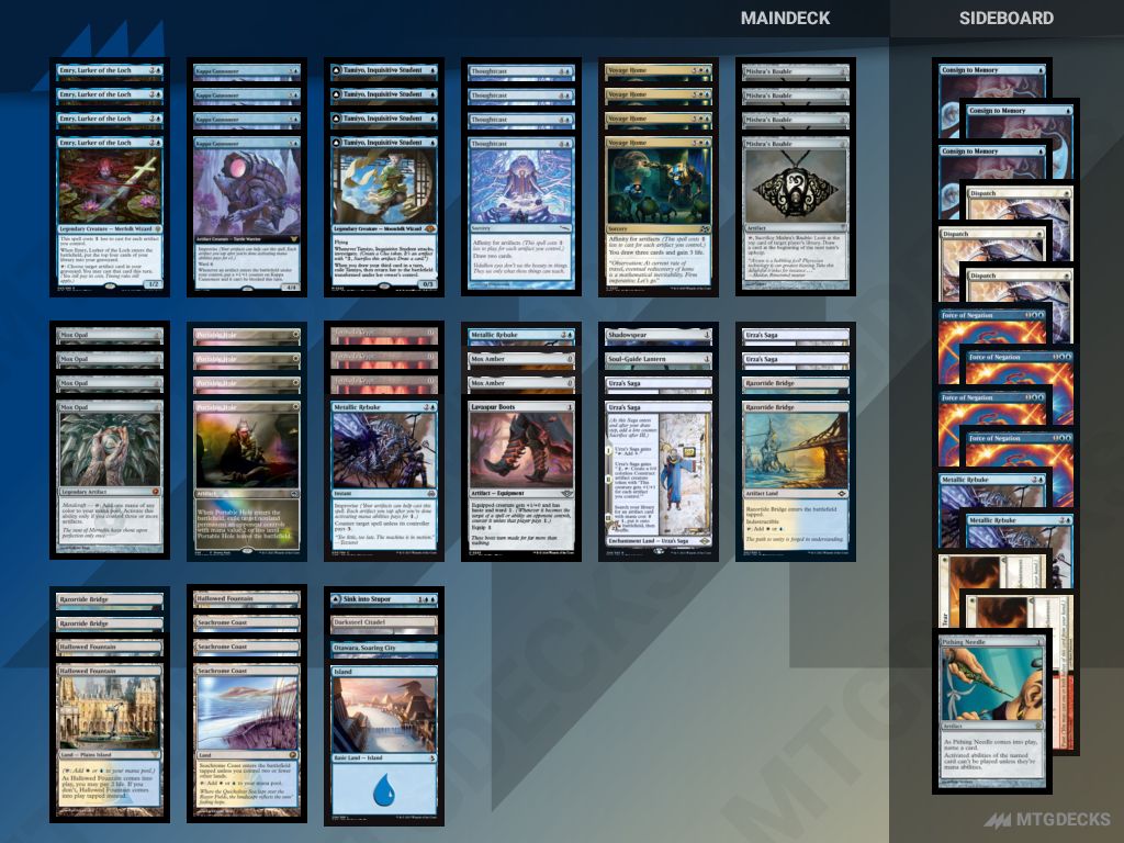 Modern Azorius Affinity deck by Nicolas Bourque • MTG DECKS