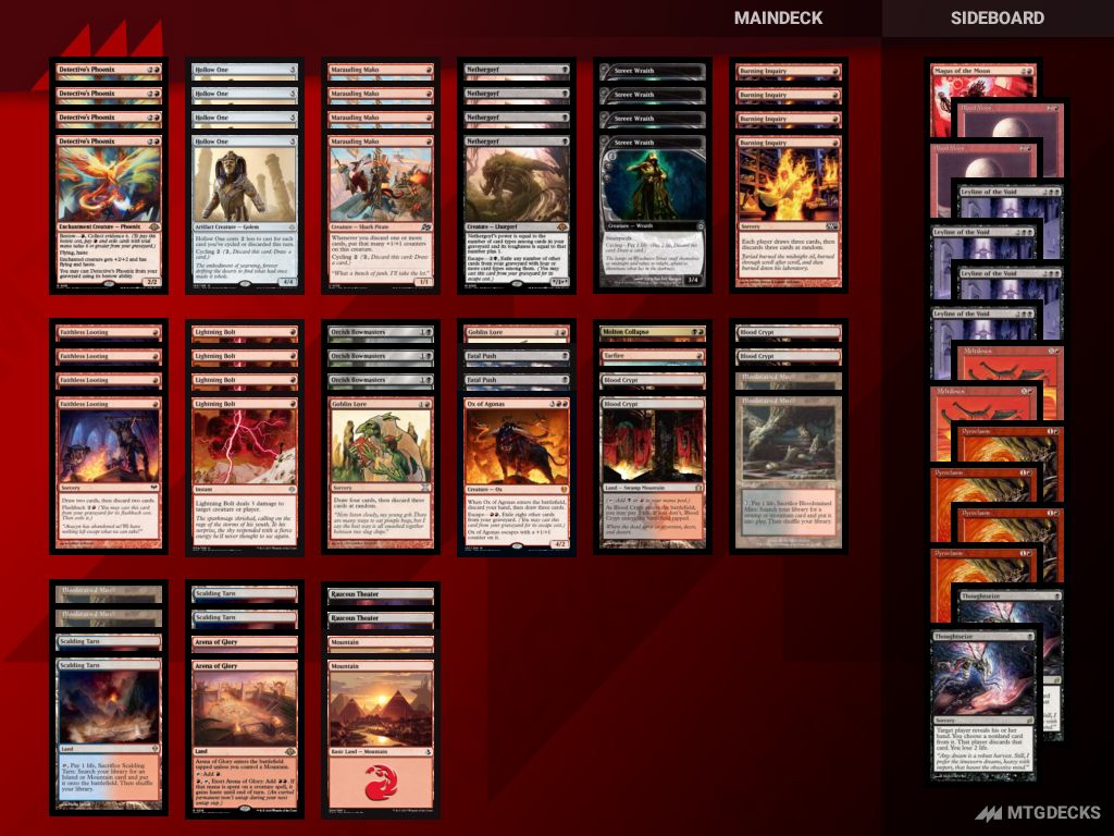 Modern Hollow One deck by Max Gamisch • MTG DECKS