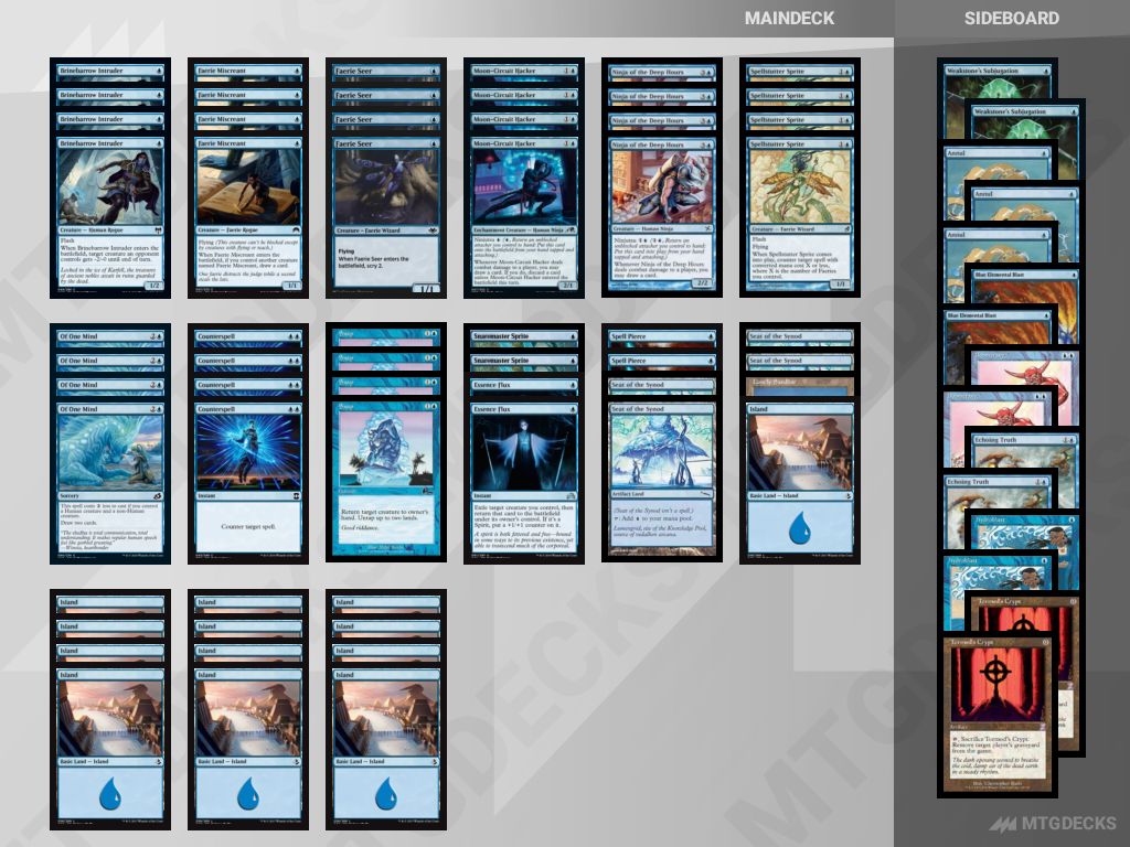 Pauper Mono-Blue Faeries deck by Andrea37 • MTG DECKS