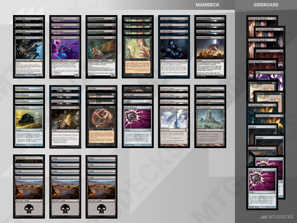 Pauper Mono Black Pactdoll deck by Cesta • MTG DECKS
