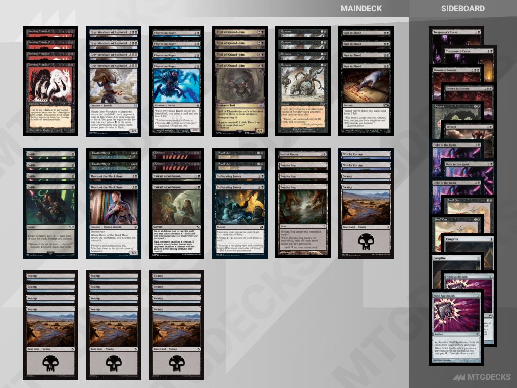 Pauper Mono Black Devotion deck by Francesco Barzanò • MTG DECKS
