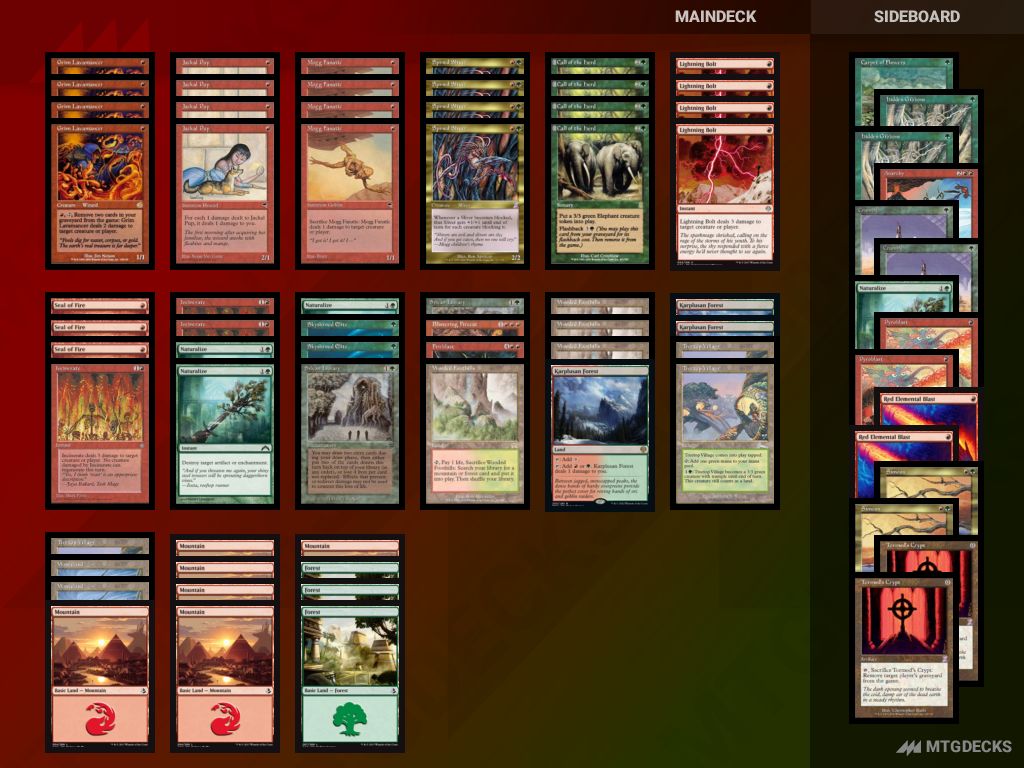 Premodern Zoo deck by Justin Moir • MTG DECKS