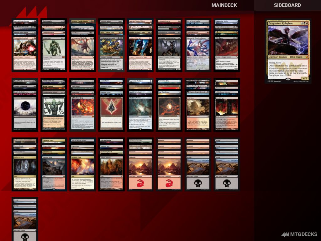 Historic-Brawl Dragonlord Kolaghan deck by HistoricBrawler • MTG DECKS