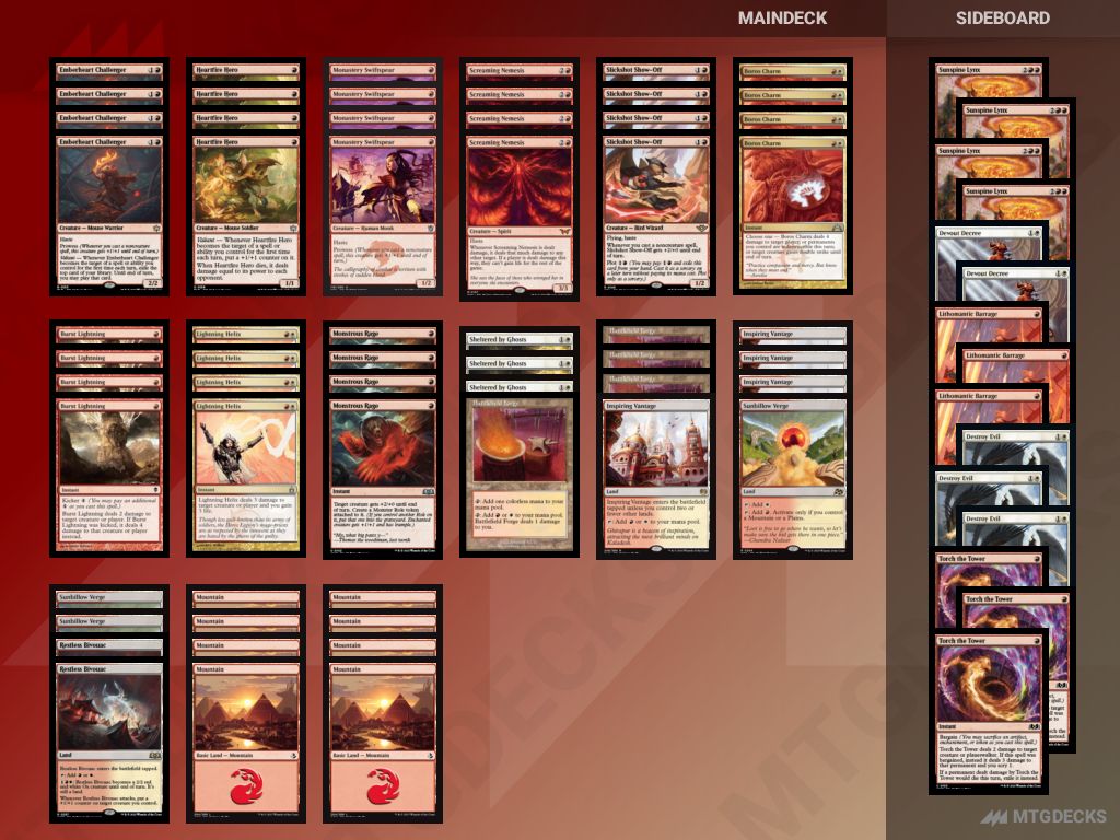 Standard Red Deck Wins deck by LSMD • MTG DECKS