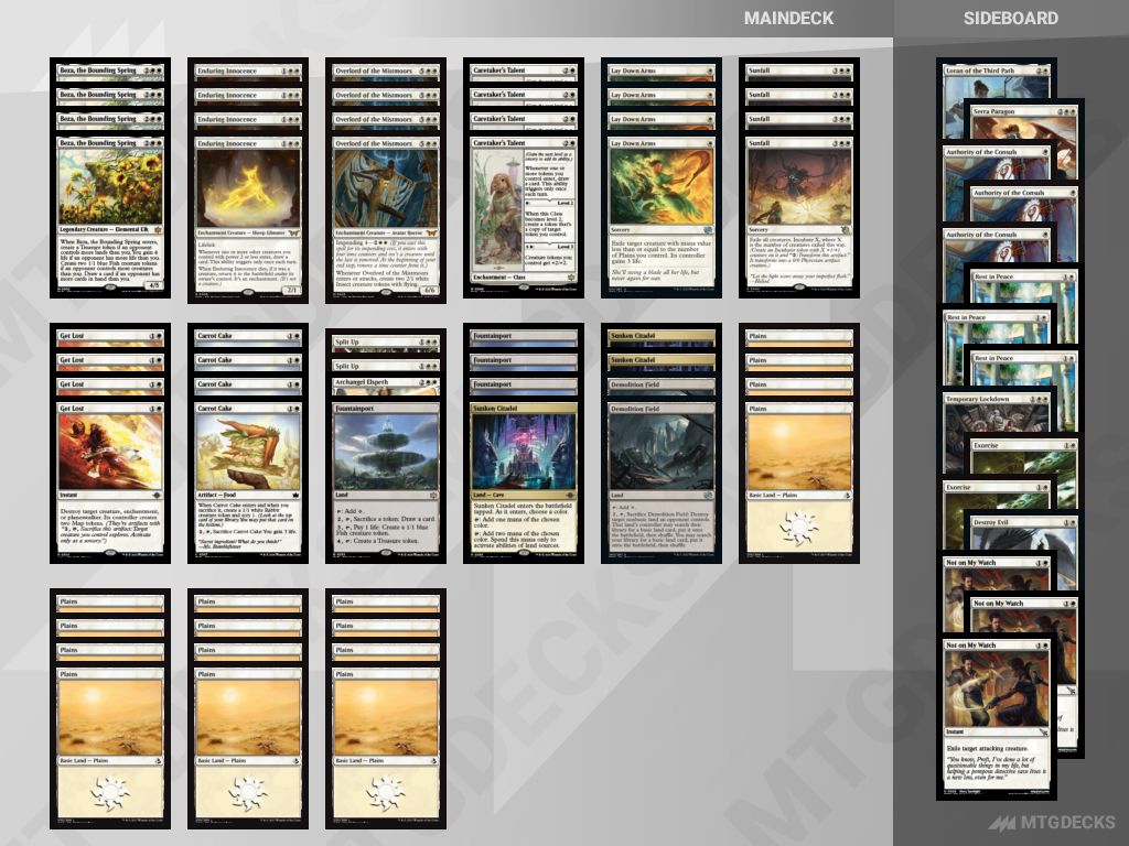 Standard Mono W Token Control deck by Tim Büdel • MTG DECKS