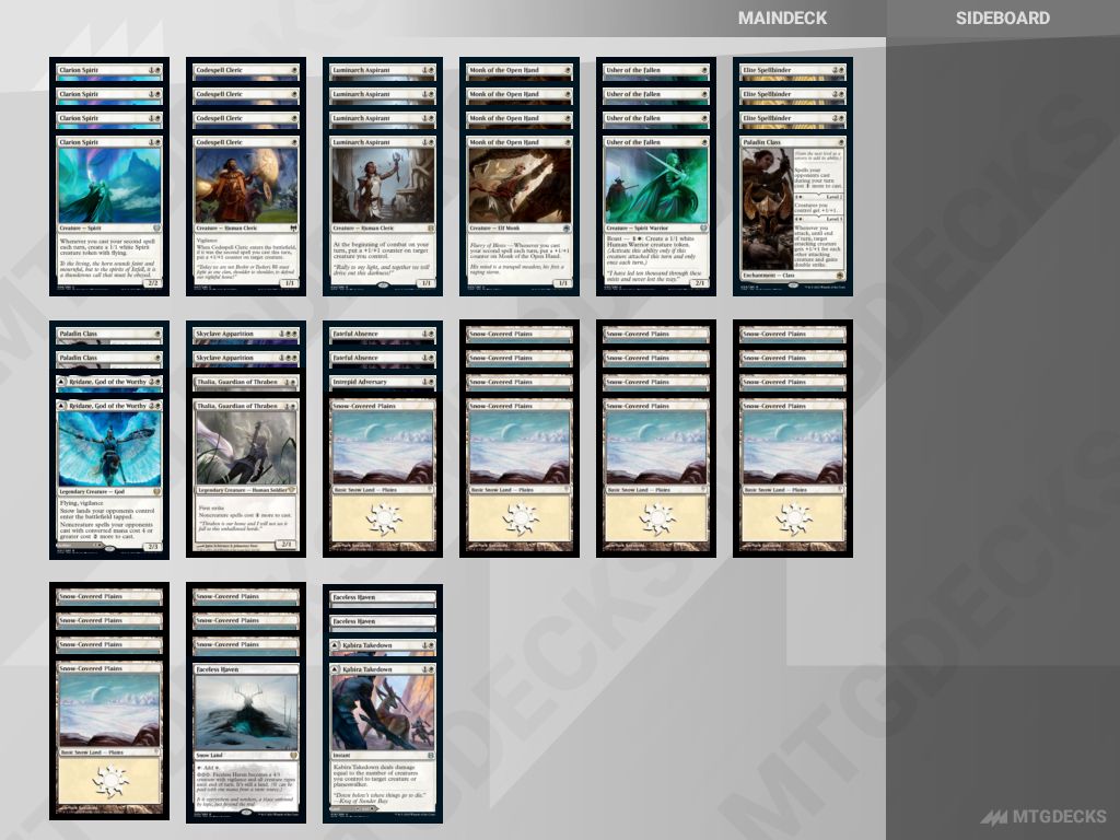 Modern Mono-White Aggro deck by nathanieldebs • MTG DECKS