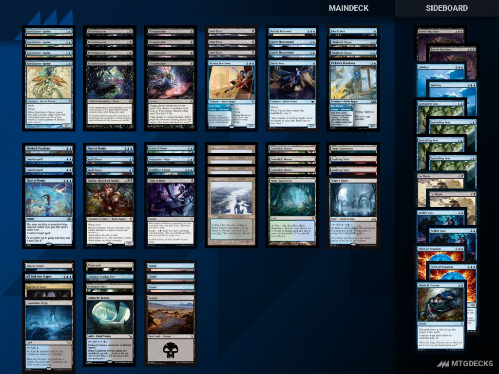 Modern Dimir Faeries deck by Brian Eisenhauer • MTG DECKS