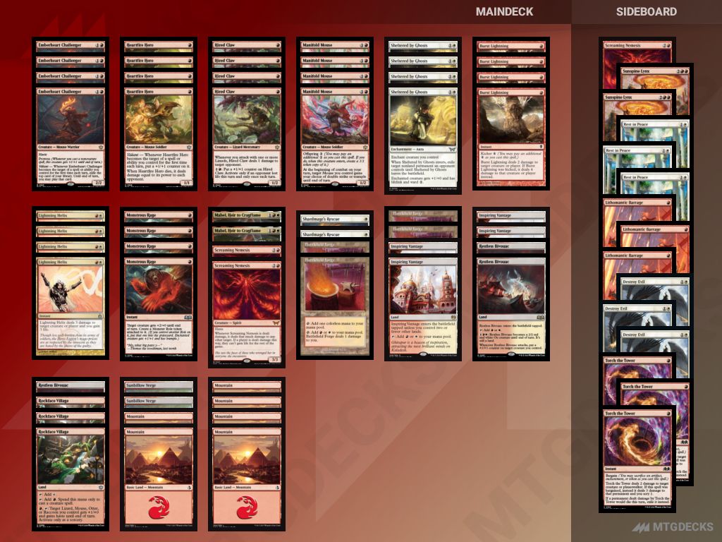 Standard Red Deck Wins deck by fermaster • MTG DECKS
