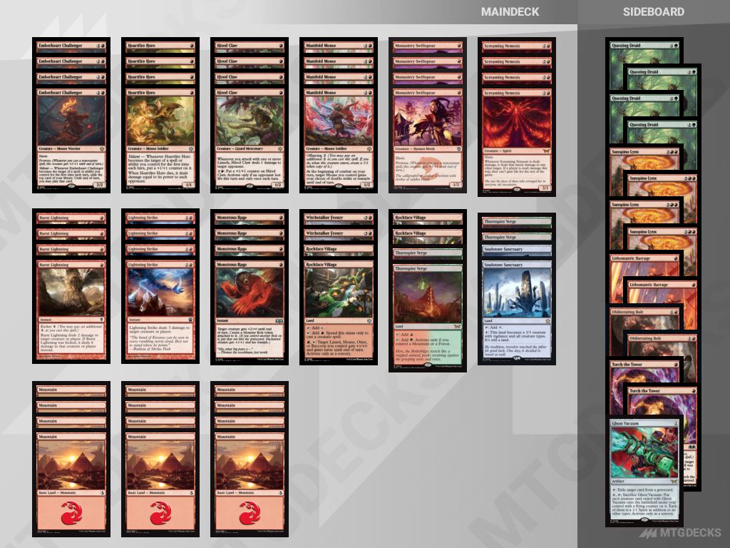Standard Red Deck Wins deck by yukiro • MTG DECKS