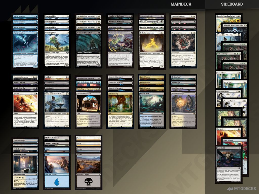 Arena Standard esper midrnage std deck by Al carrer! • MTG DECKS