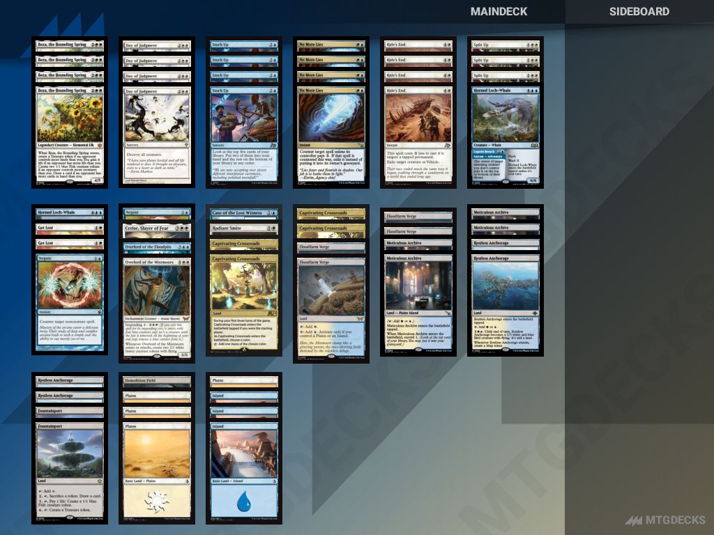 Arena Alchemy [Slow Start] UW Control deck by aeonstasis • MTG DECKS
