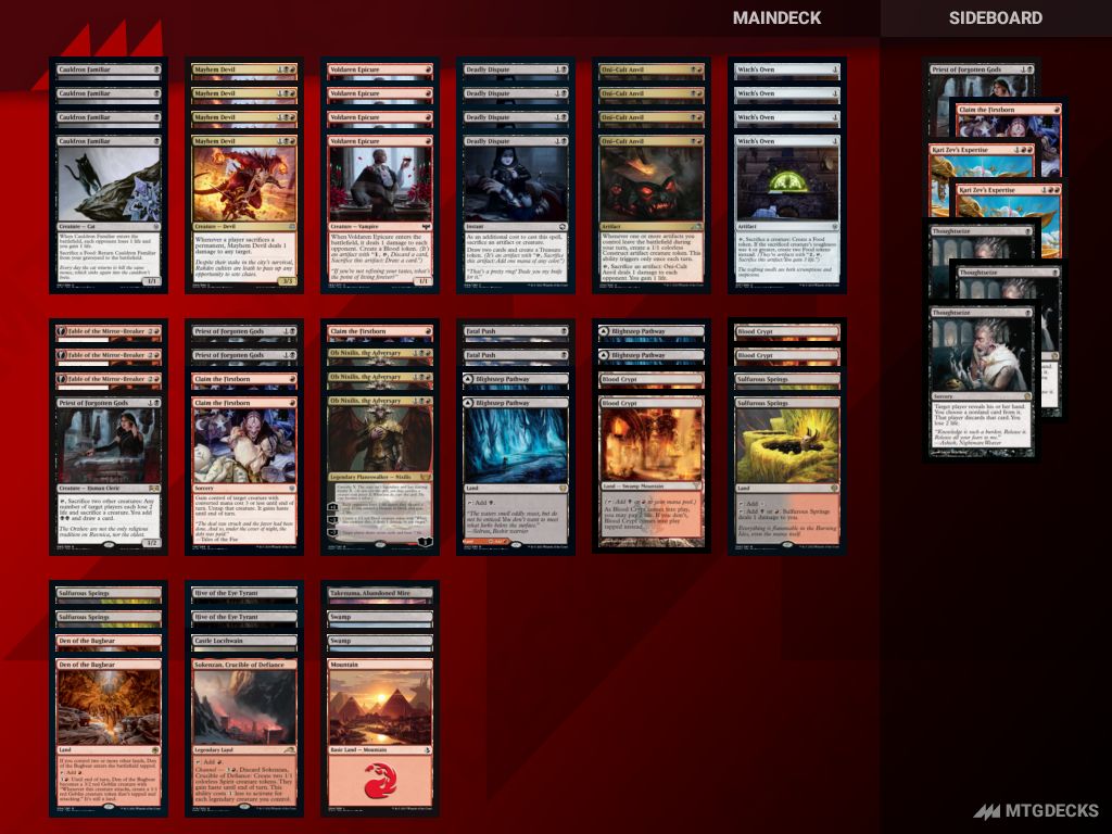 MTG Explorer Rakdos Sacrifice top decks • MTG DECKS