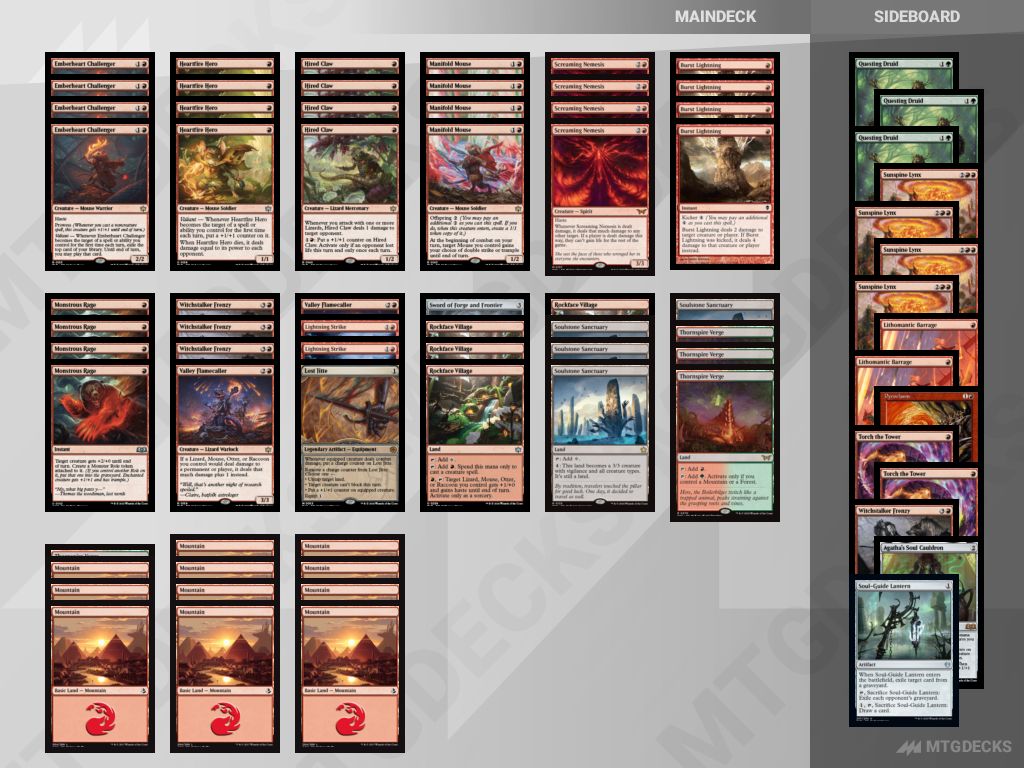 Standard Mono Red deck by Oyama Yusuke • MTG DECKS