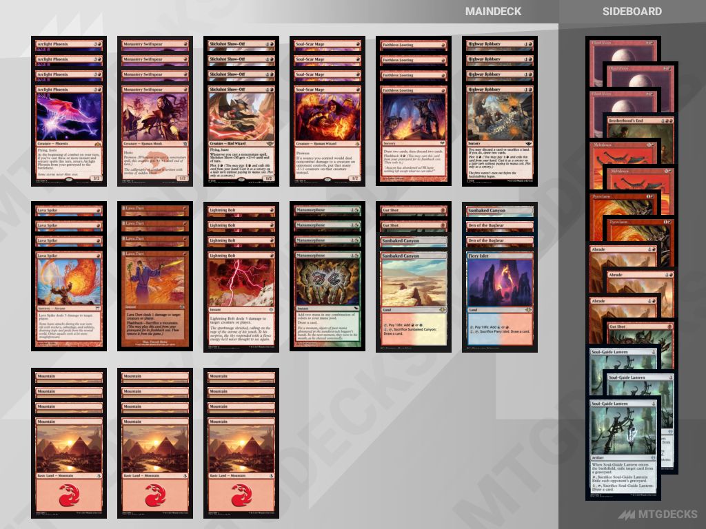 Modern Mono-Red Phoenix deck by kingbreager • MTG DECKS