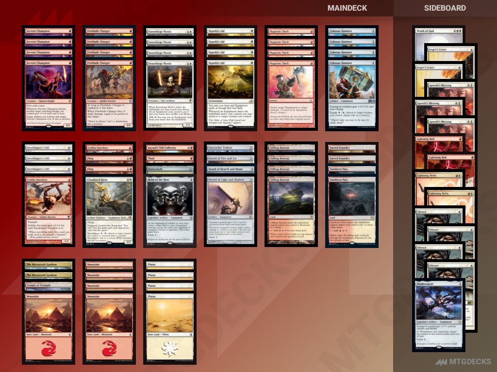 Modern Boros Hammer deck by elnieke • MTG DECKS