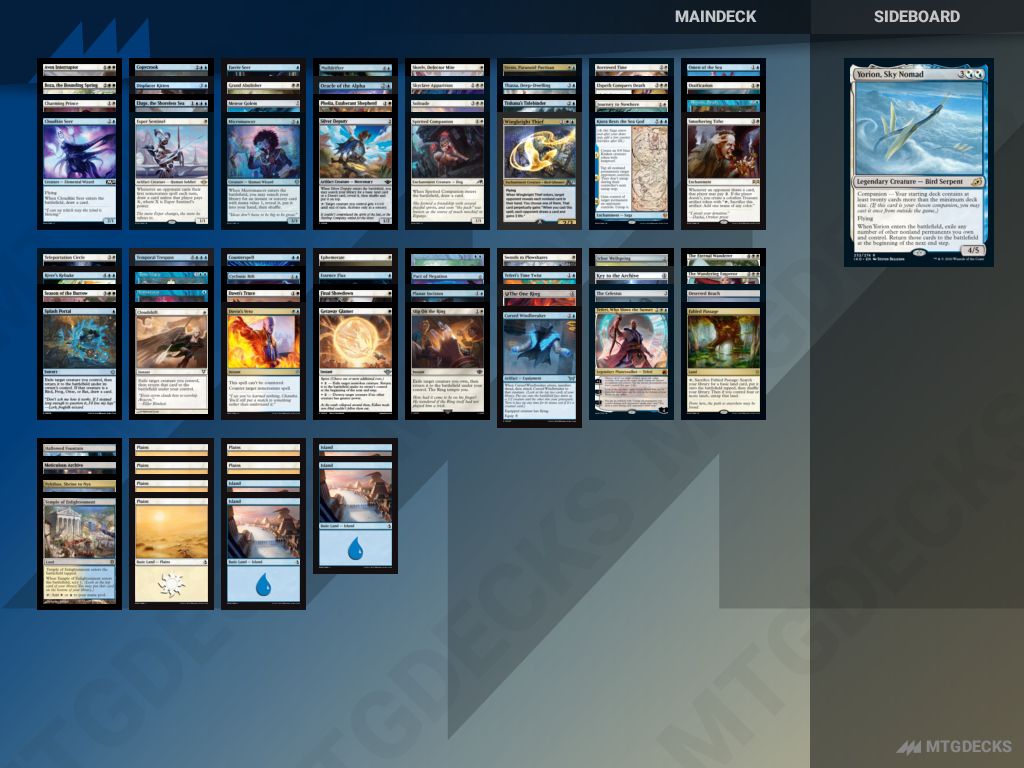 Historic-Brawl Yorion, Sky Nomad deck by MTGA-Assistant-Meta • MTG DECKS
