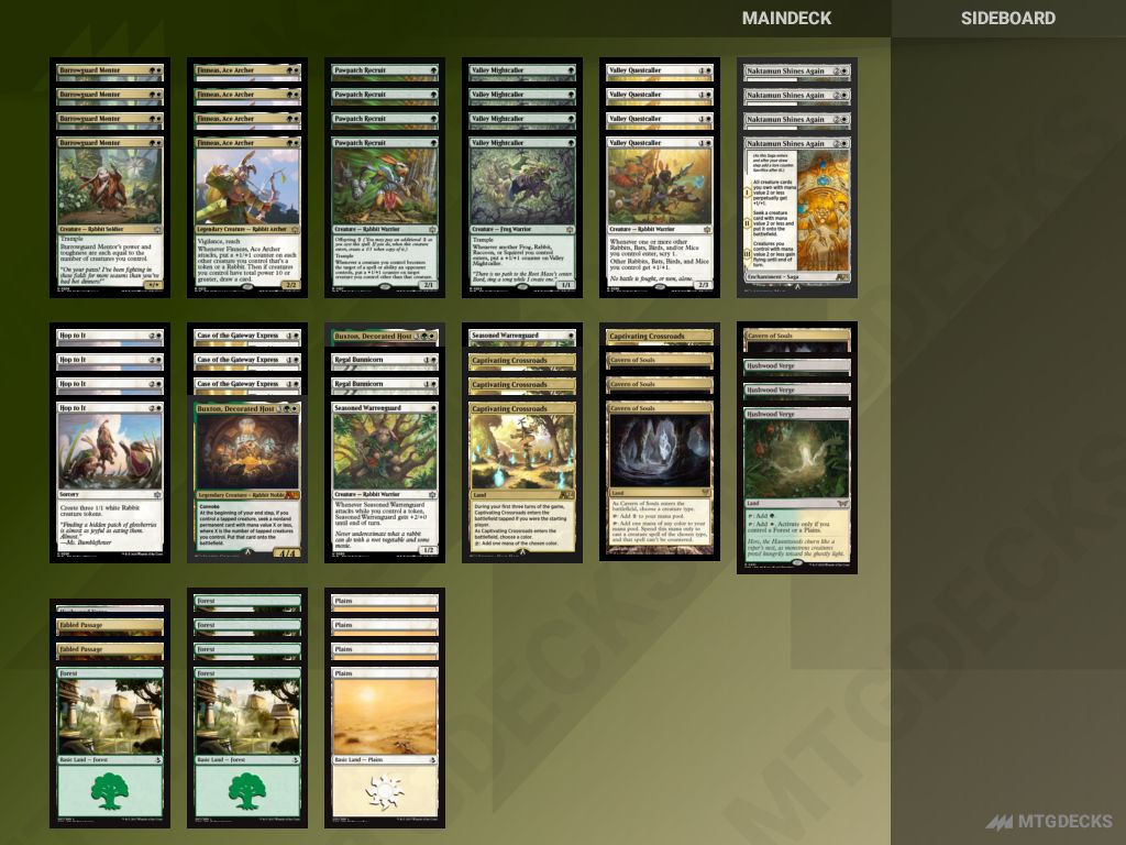 Arena Alchemy Selesnya Rabbits deck by Kowazi • MTG DECKS