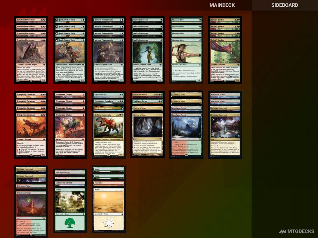 Standard Dinos All The Way Down deck by hexagorgonlive • MTG DECKS