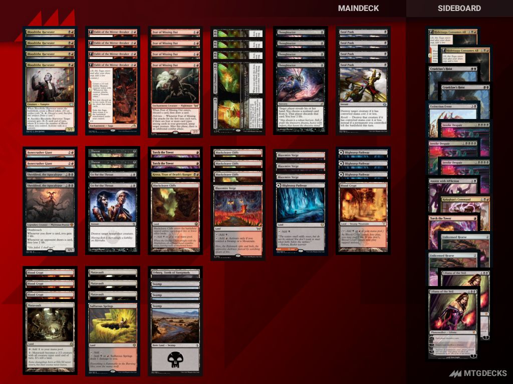 Pioneer Rakdos Demons deck by tanastria1224 • MTG DECKS