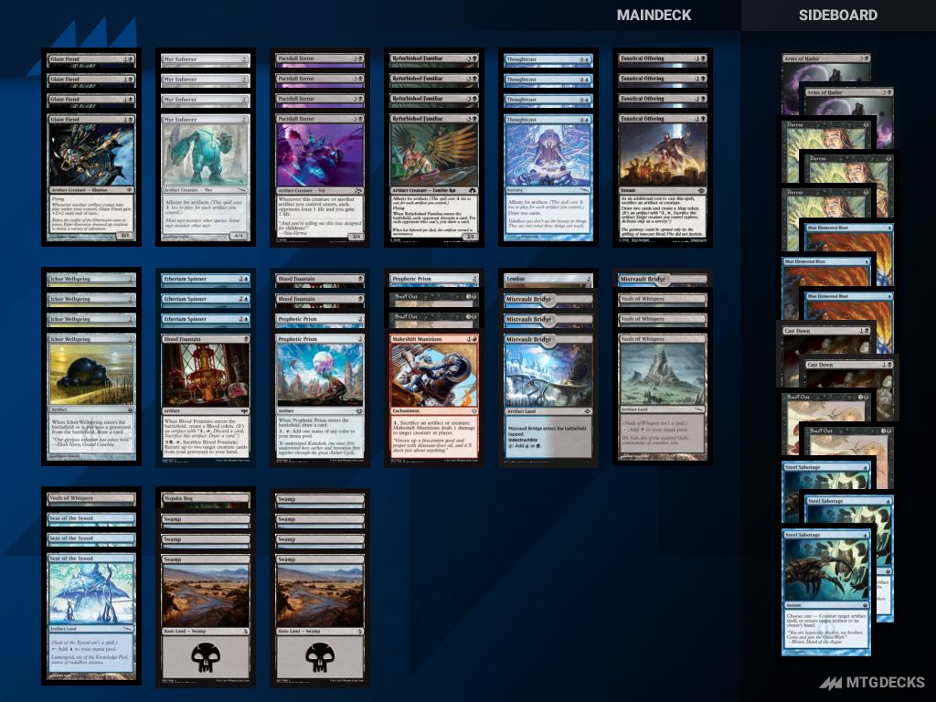Pauper UB SpinnerDoll deck by Andrea Damiano • MTG DECKS