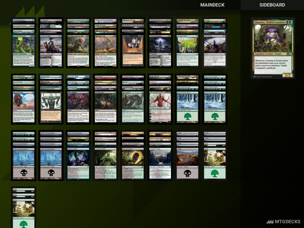 Historic-Brawl Slimefoot, Thallid Transplant (Dorkless) deck by bee ...