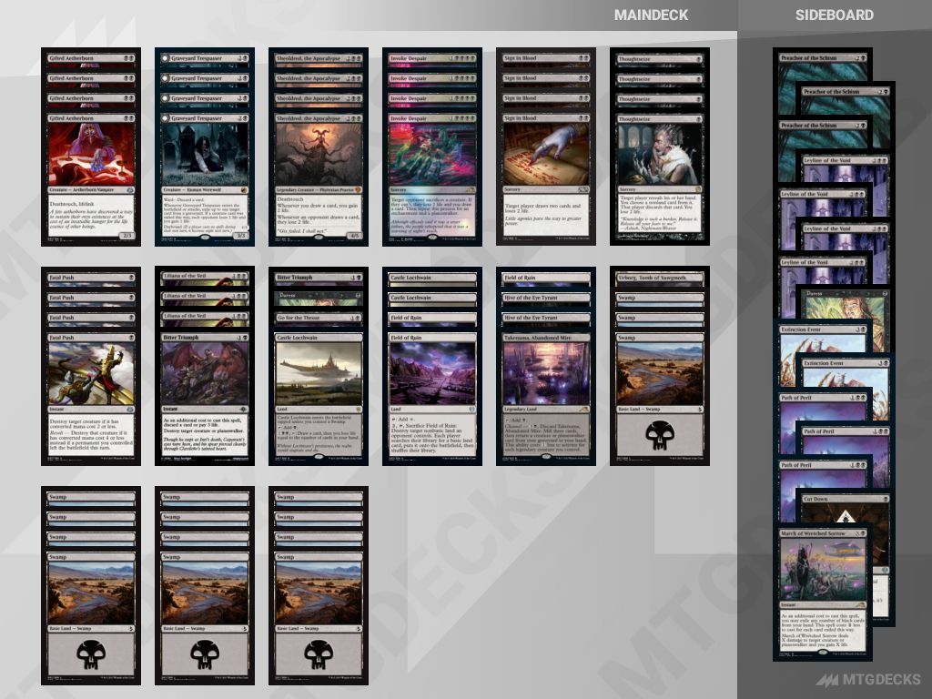 Pioneer Mono Black deck by Yoshimura Tasuke • MTG DECKS