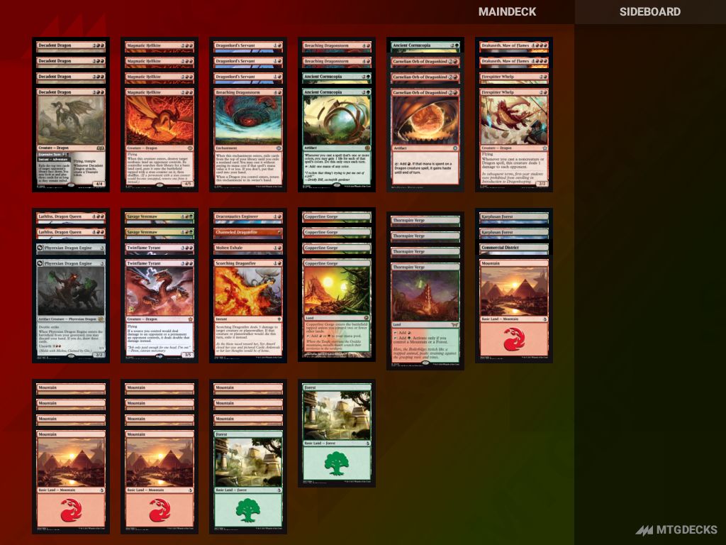 Arena Standard Gruul Dragons deck by MtGDvd • MTG DECKS
