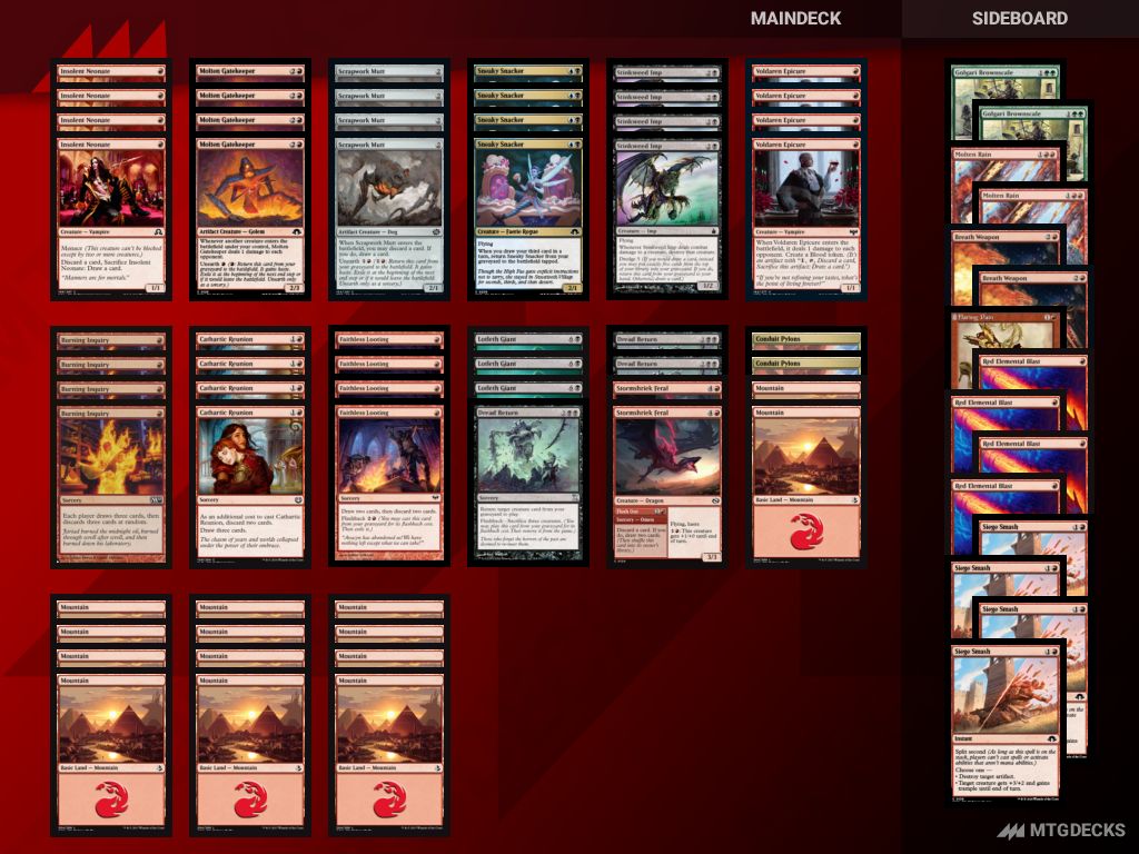 Pauper Mono Red (Natalino x Ucci edition) deck by Andrea Uccello • MTG ...