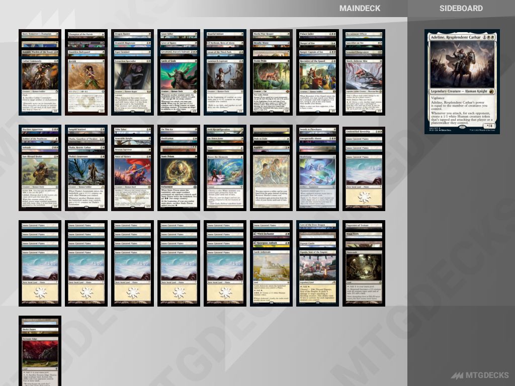 Duel-Commander Adeline, Resplendent Cathar deck by ZacharyHaleComstock ...
