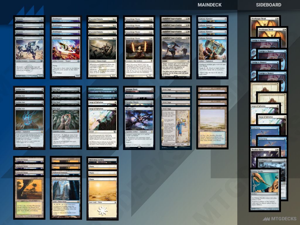 Modern Azorius Hammer Time deck by Macsen McFain • MTG DECKS