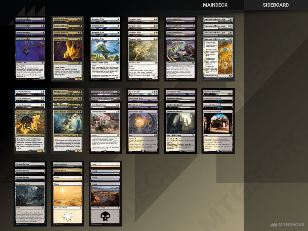 Arena Alchemy AL - BW Glimmer deck by SecretEnding • MTG DECKS