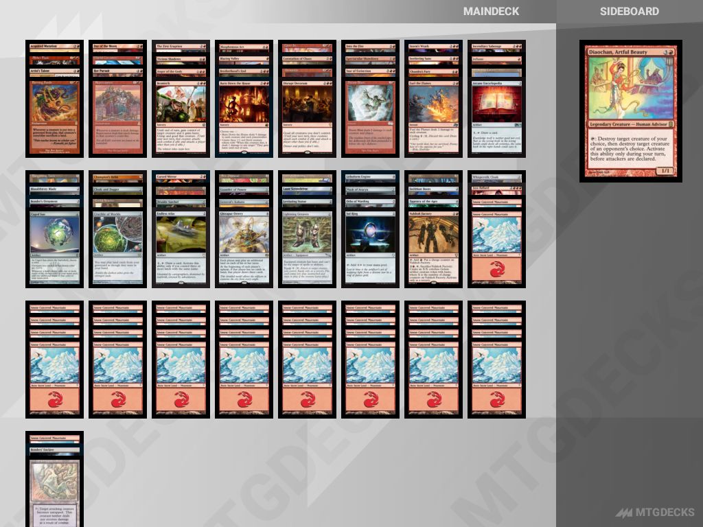 Commander Mono red control deck by MissSnow • MTG DECKS