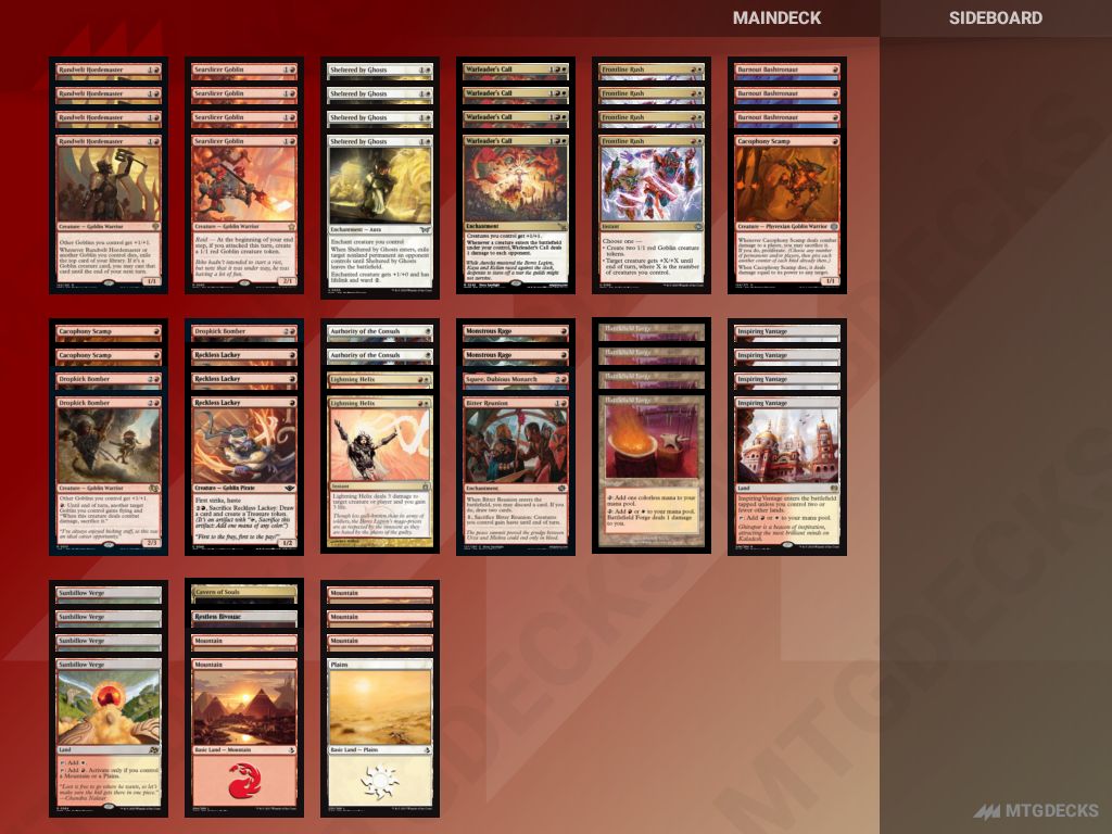 MTG Standard Tarkir: Dragonstorm Goblins top decks • MTG DECKS