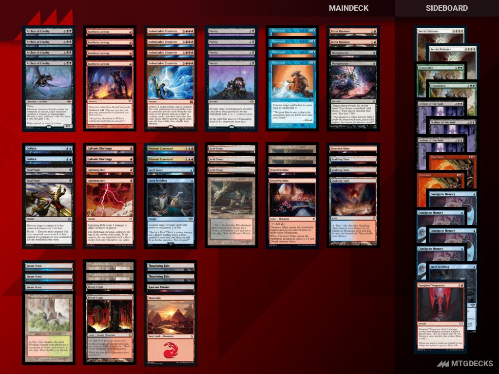 Modern Indomitable Creativity deck by Joe Harwell • MTG DECKS