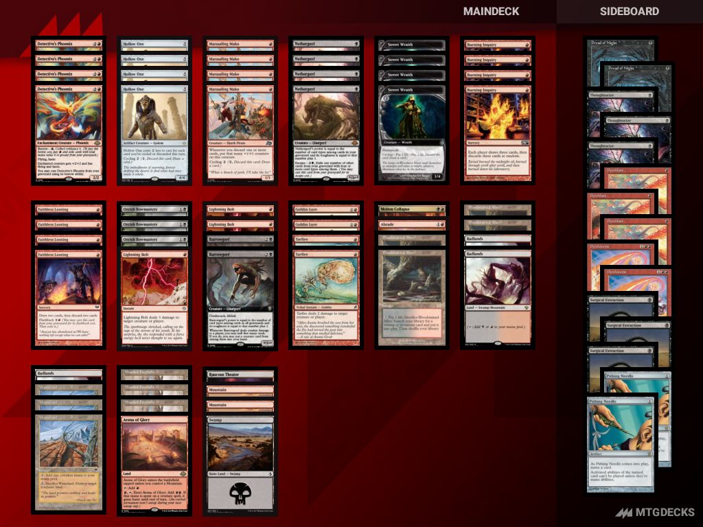 MTG Legacy Hollow Red top decks • MTG DECKS