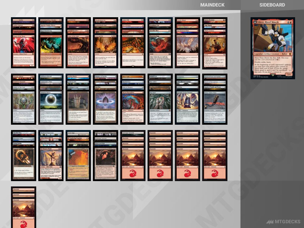 Commander Slicer, Hired Muscle deck by Colton McCreary • MTG DECKS