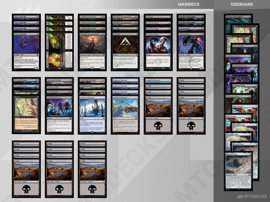 Standard Mono-Black Demons deck by Valerio Amer • MTG DECKS