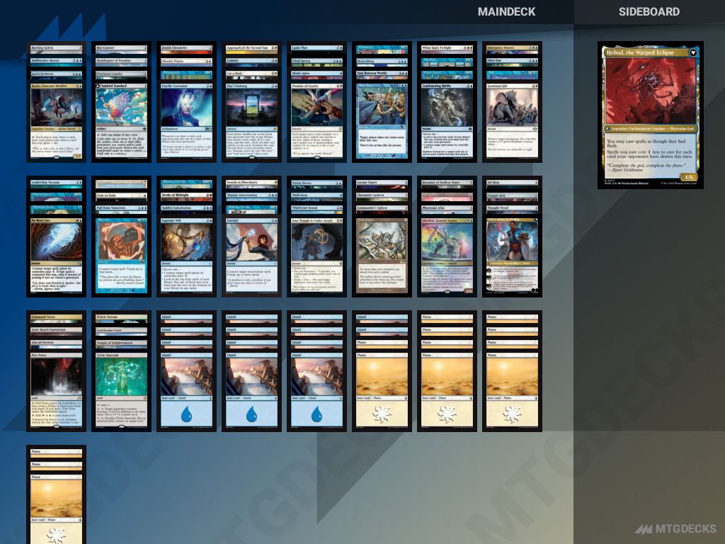 Commander Heliod, the Radiant Dawn deck by Garrett Gaa • MTG DECKS