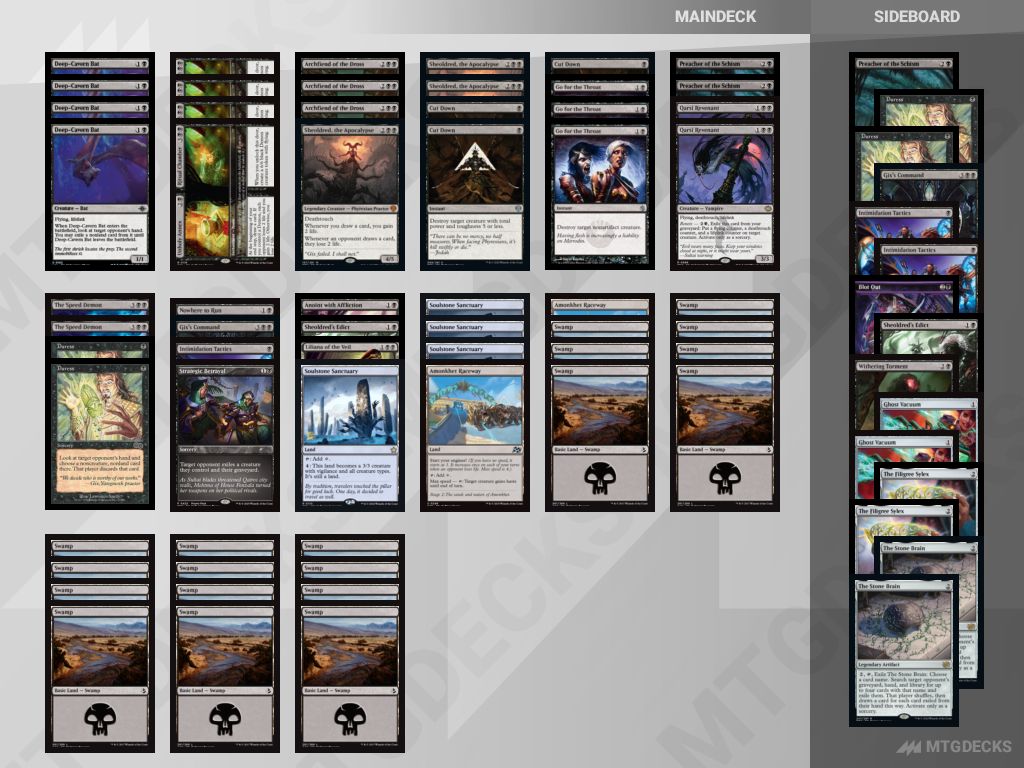 Standard Mono-Black Demons deck by njkong • MTG DECKS