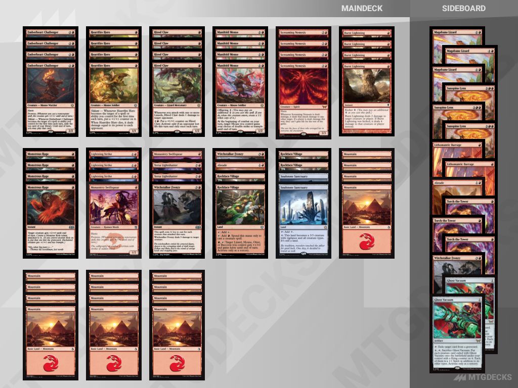 Standard Mono-Red Aggro deck by Raphael-Gil • MTG DECKS