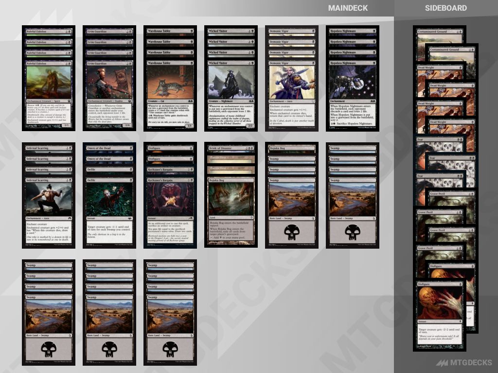 Pauper Mono B Enchantments deck by luqman zamberi • MTG DECKS
