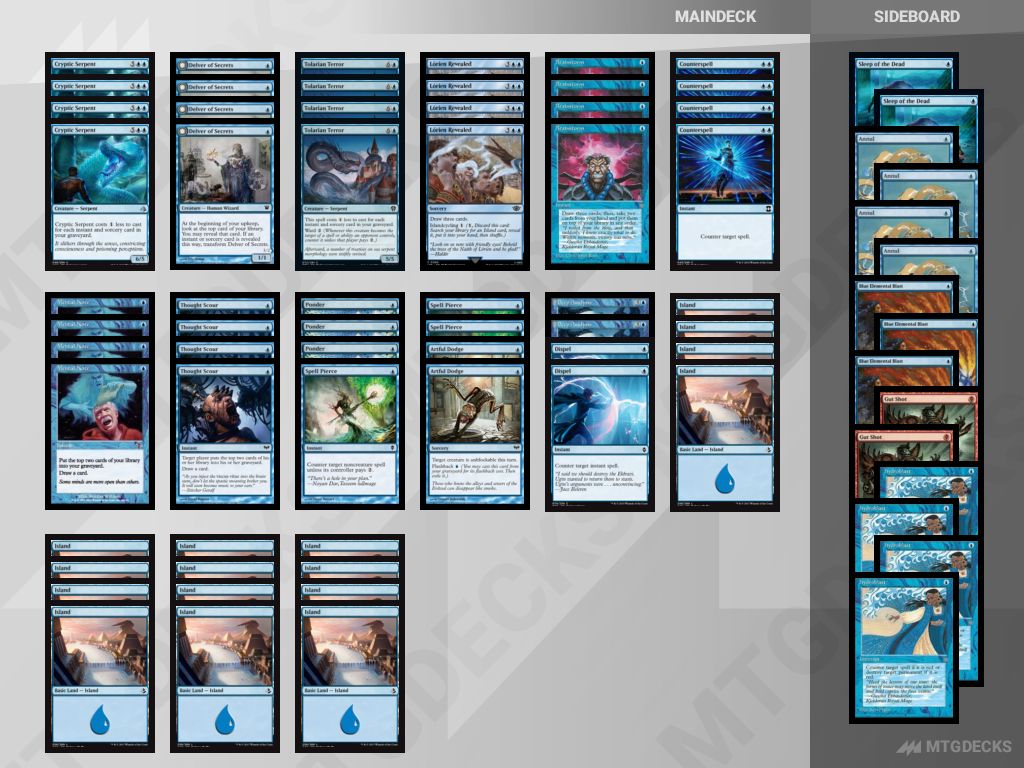 Pauper Mono Blue Terror deck by Daikal21 • MTG DECKS