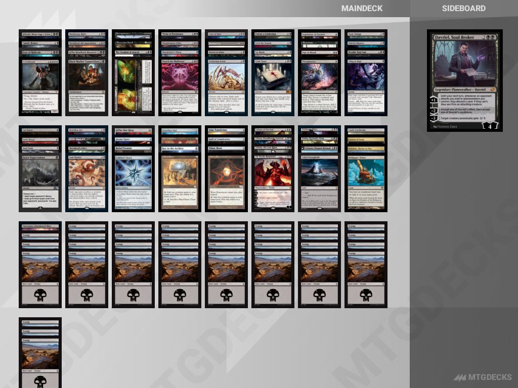 Historic-Brawl Davriel, Soul Broker deck by bee_zlee • MTG DECKS