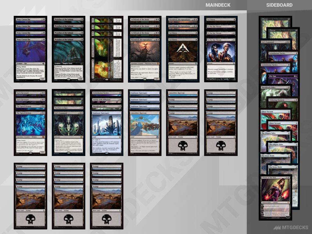 Standard Mono-Black Demons deck by Wesley Robertson • MTG DECKS