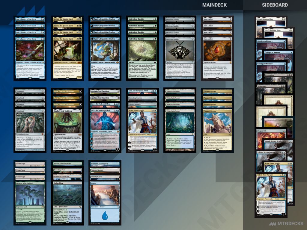 Modern W-U-B-G Combo deck by Calvin Rabago • MTG DECKS