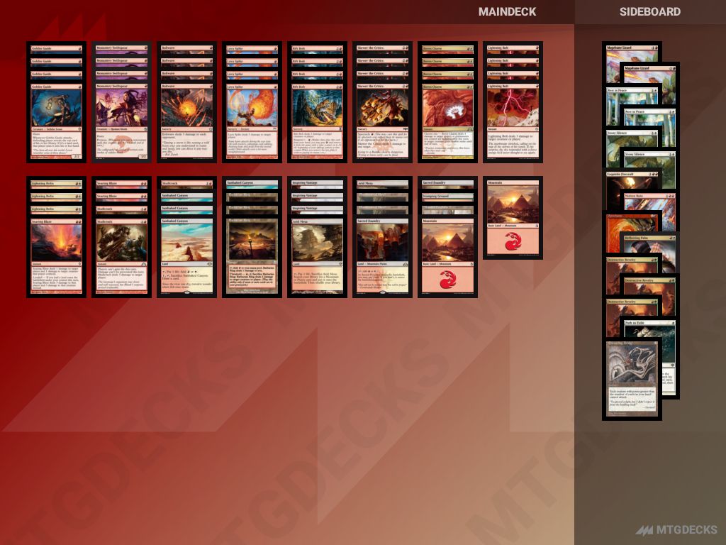 MTG Modern Burn - 3275 top decks • MTG DECKS