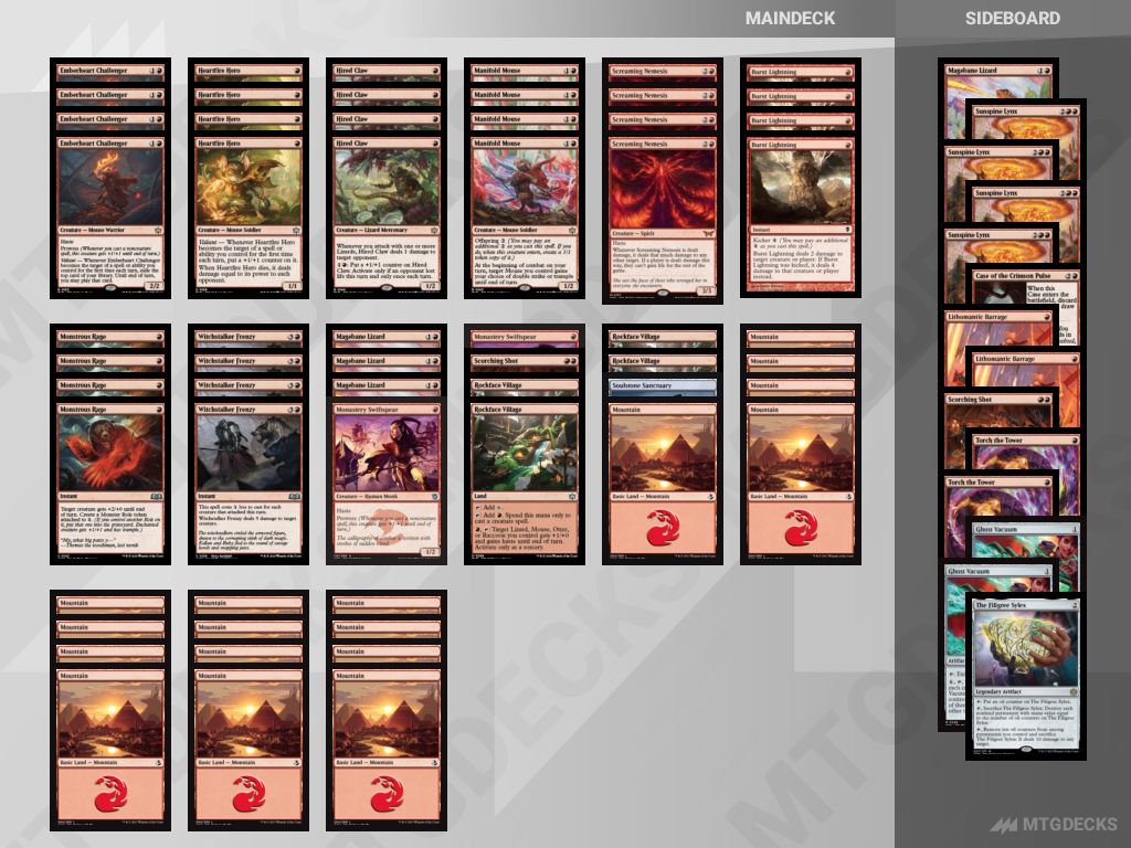 Standard Mono-Red Mice deck by David Lewus • MTG DECKS