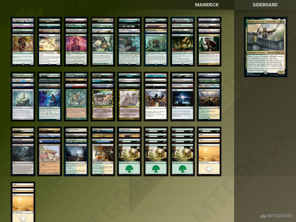 Commander Torsten, Founder of Benalia deck by Emery Martin • MTG DECKS