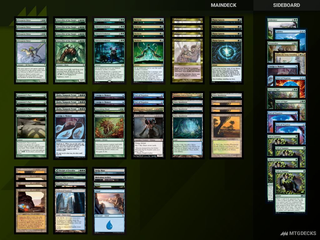 Modern Neoform deck by NuBlkAu • MTG DECKS