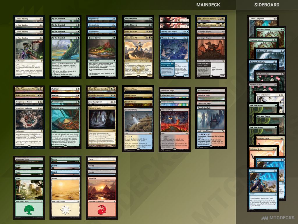 MTG Standard Secrets of Strixhaven 5 Color Dragons top decks • MTG DECKS